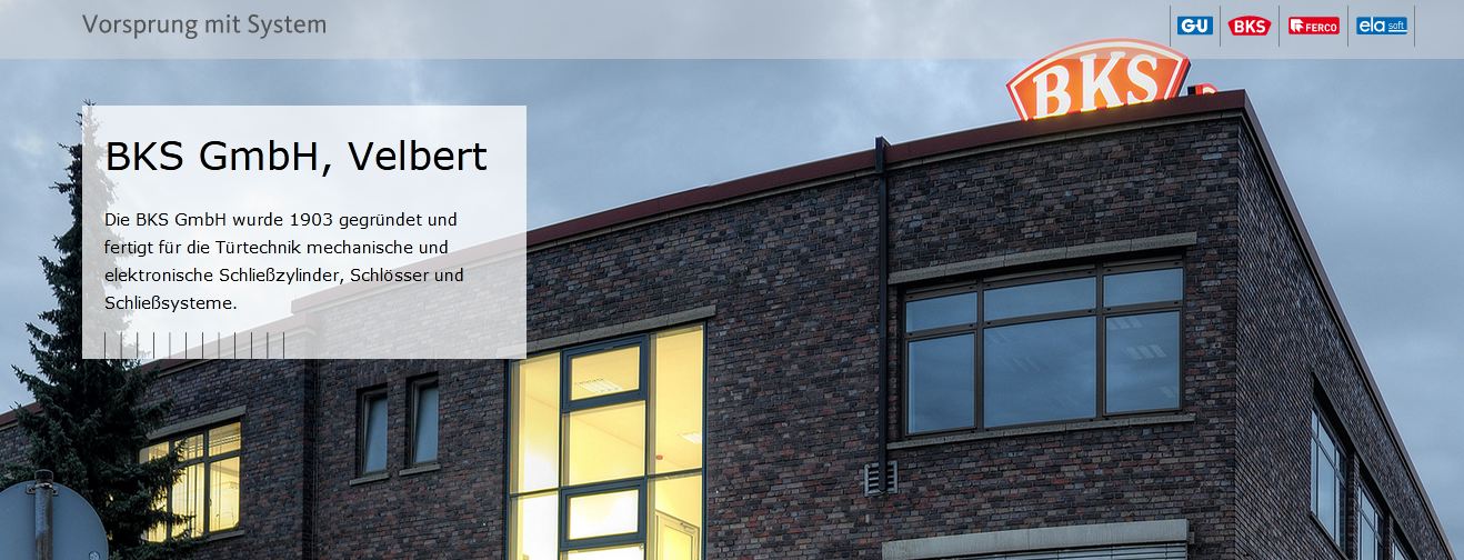 Schließsysteme des Herstellers BKS GmbH Velbert